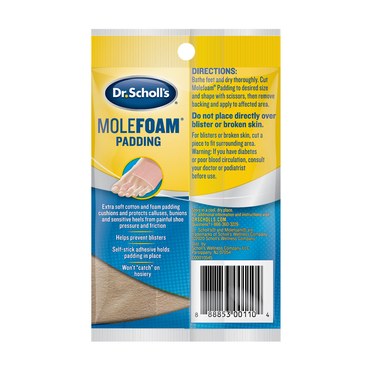 Molefoam Padding 2 Strips | Dr Scholls Singapore – Dr. Scholl's Singapore